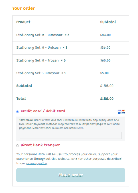NO BUG Payment Form Missing From Checkout Order Review Element