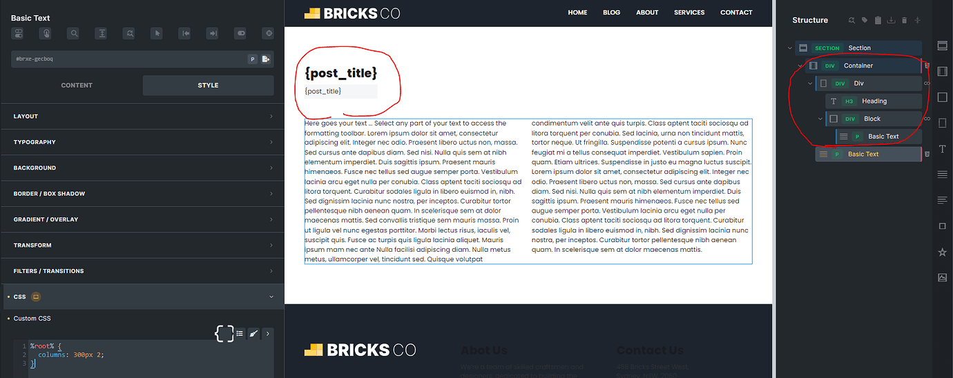 Divide loop divs into equal columns - How To - Bricks Community Forum Divide loop divs into equal columns - How To - Bricks Community Forum