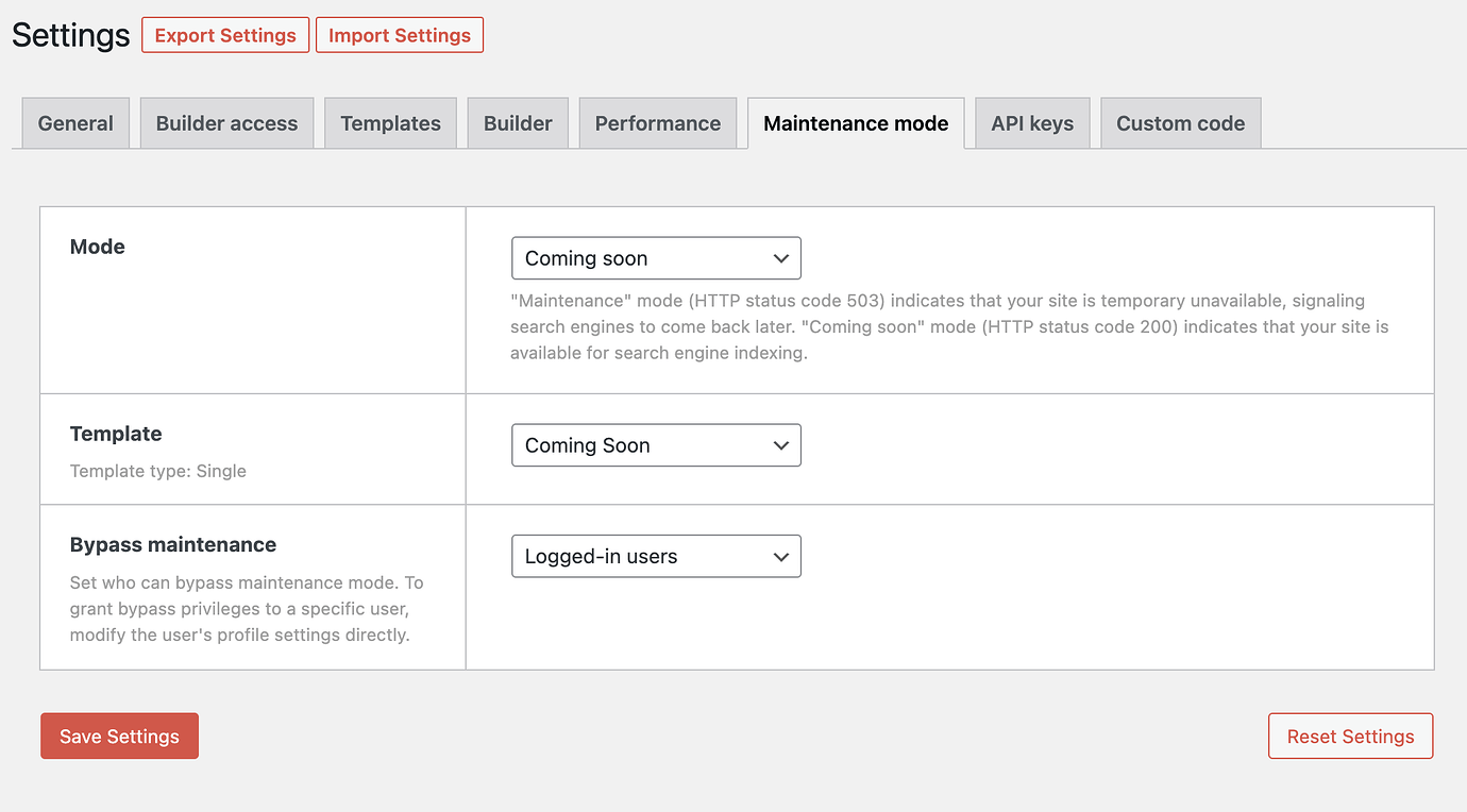 SOLVED: Maintenance Mode (Coming Soon not working) - #3 by lfirth - Bugs - Bricks Community Forum