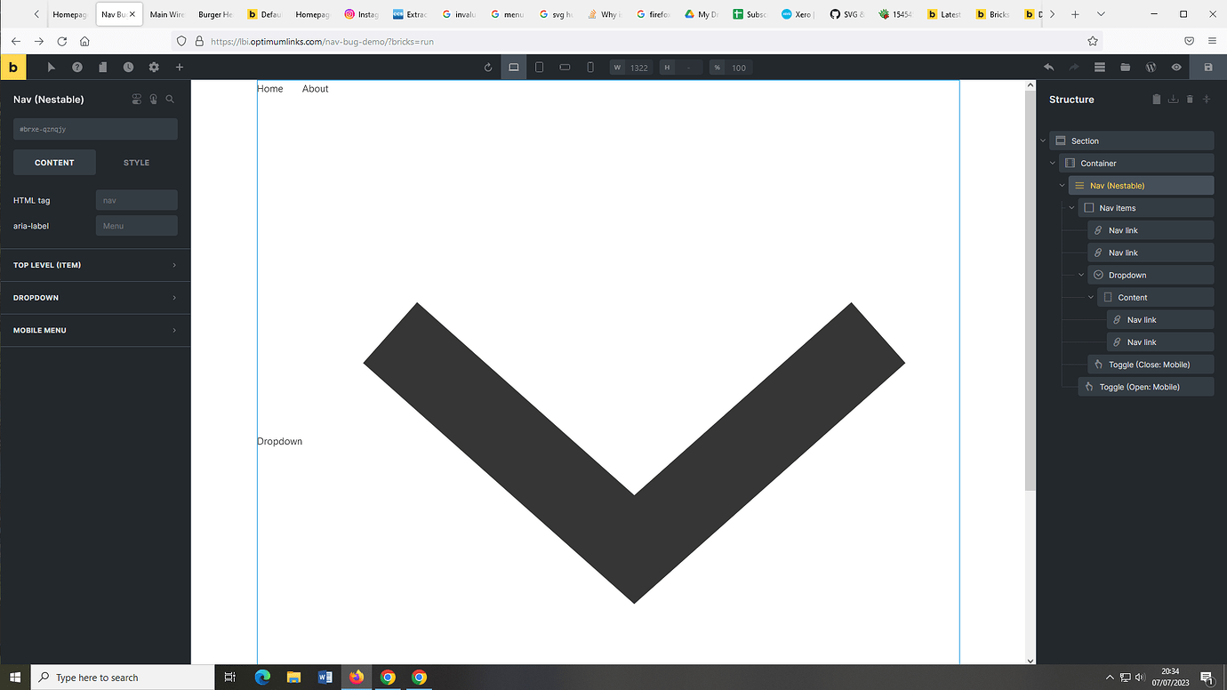 NO BUG: Nav (Nestable) Default Dropdown Icon Displays Huge - Bugs ... NO BUG: Nav (Nestable) Default Dropdown Icon Displays Huge - Bugs ...