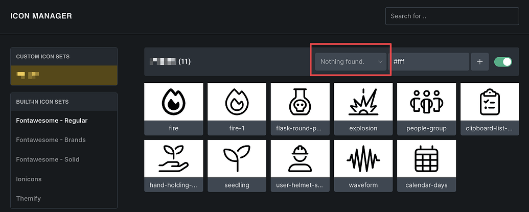 IMPLEMENTED: Icon Manager: “Move Selected” dropdown should be hidden with single Set - Feature ...