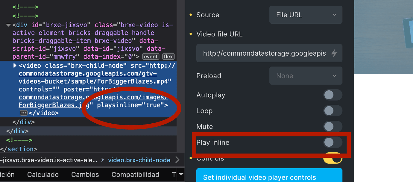 SOLVED: Video attribute playinline= SOLVED: Video attribute playinline=
