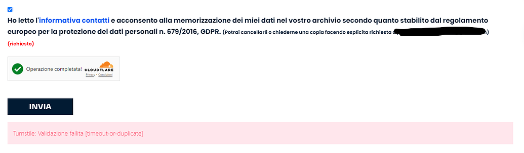 NO BUG: Form: Turnstile Validation failed - timeout or duplicate - Bugs ... NO BUG: Form: Turnstile Validation failed - timeout or duplicate - Bugs ...