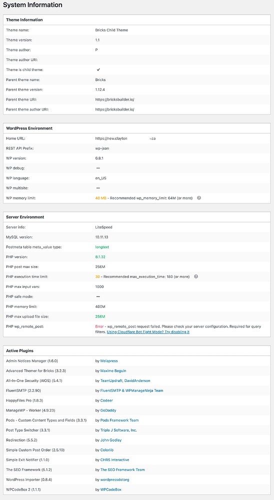 NO BUG: Error: wp_remote_post request failed - Bugs - Bricks Community Forum