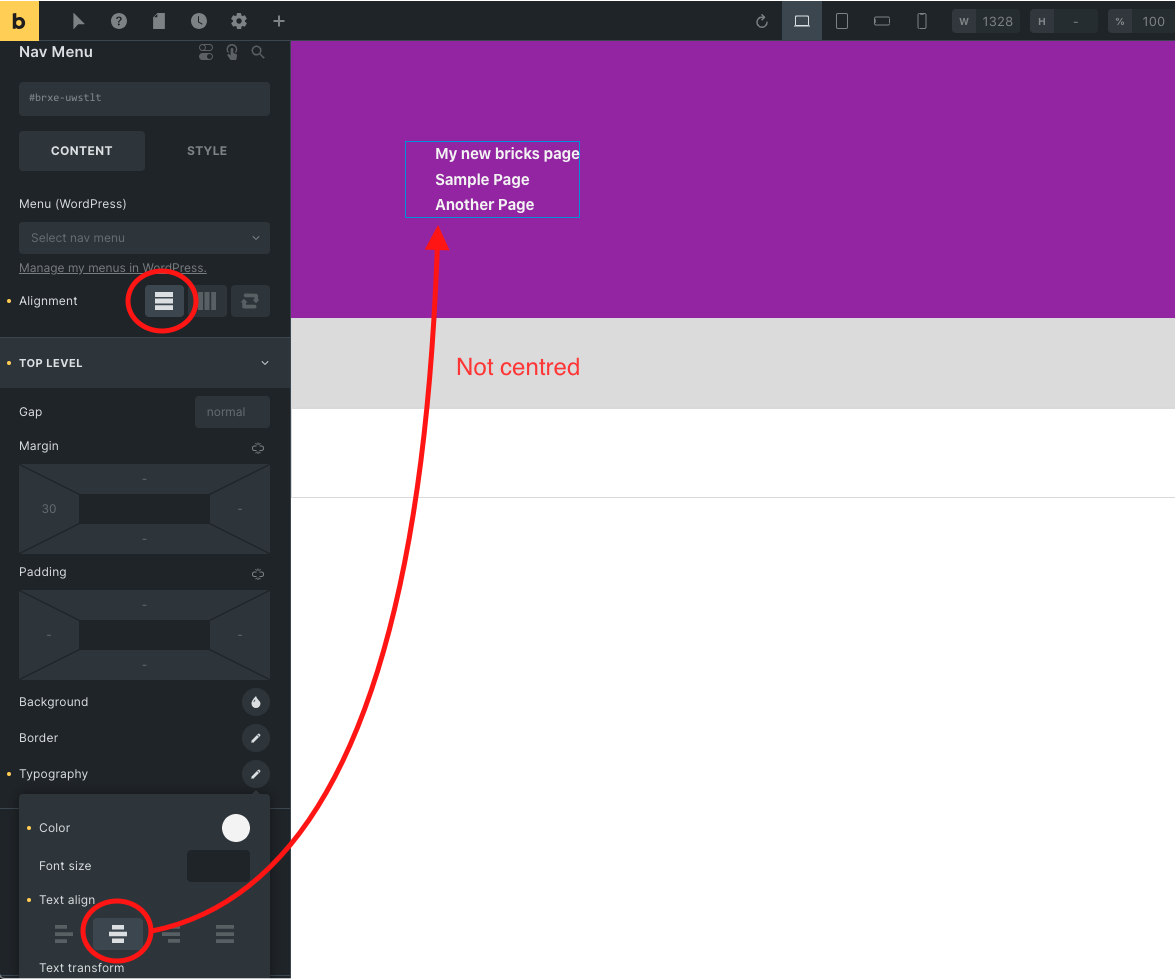 How to center stacked Nav Menu? - How To - Bricks Community Forum