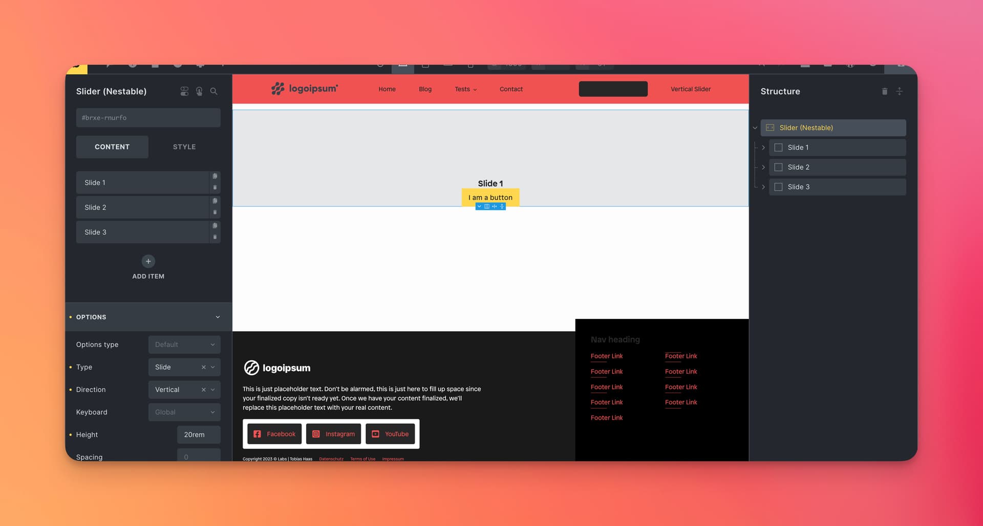 NO BUG: Nestable slider vertical - Bugs - Bricks Community Forum