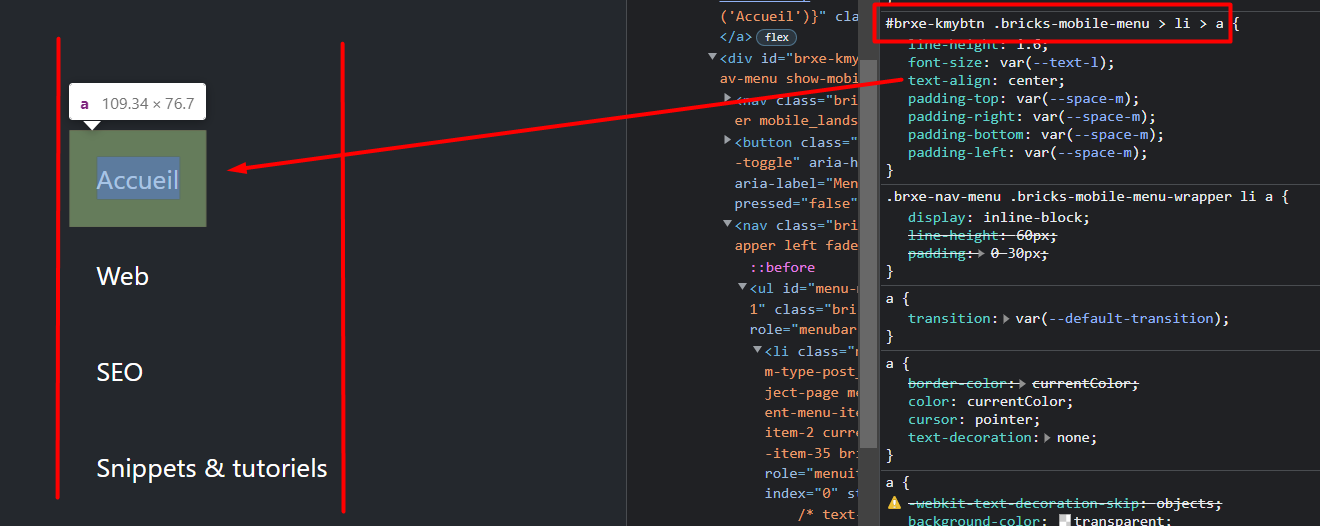 SOLVED Centered Text In Mobile Menu Doesn t Work Bugs Bricks