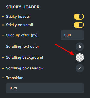 SOLVED: Simple bug in header settings > Scrolling background option - Bugs - Bricks Community Forum