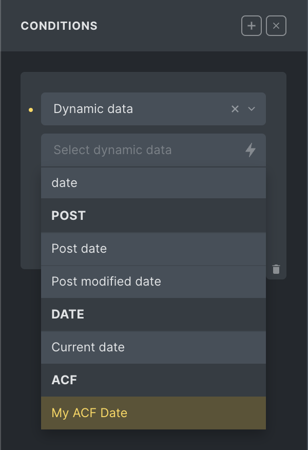 NO BUG: Dynamic content in 'date' conditions settings - Bugs - Bricks Community Forum
