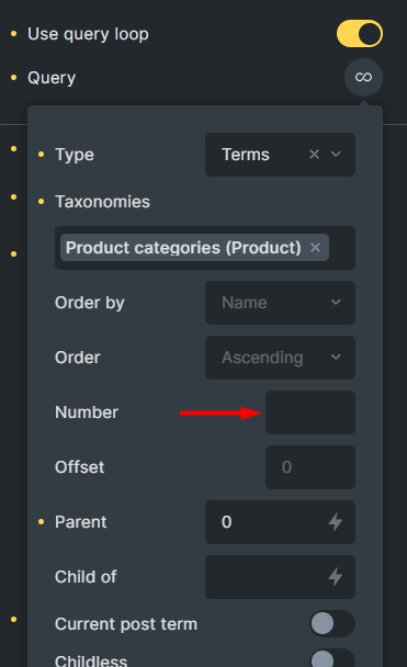 Implemented Query Loop Term Number Feature Requests Improvements Bricks Community Forum 