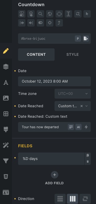 WAIT: Countdown styling stripped when date reached - Bugs - Bricks Community Forum