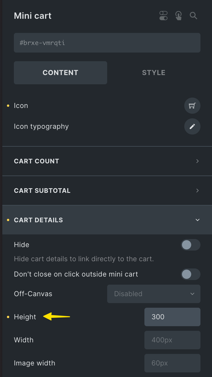 NO BUG: Mini cart content bottom content not accessible when using sticky header - Bugs - Bricks ...