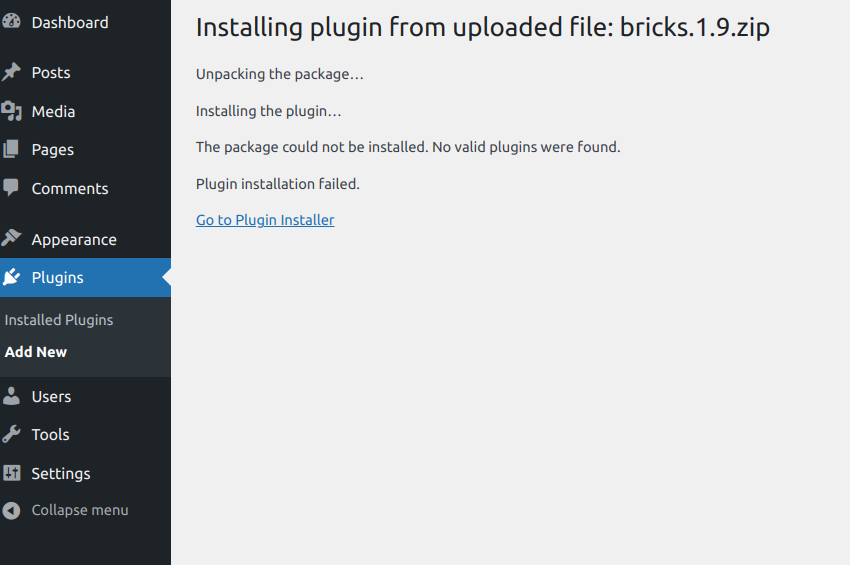 NO BUG: Failed installation of Bricks 1.9 on new blank WP 6.3 - Bugs - Bricks Community Forum