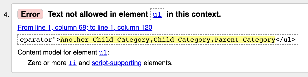 SOLVED: Invalid HTML when using the the taxonomy element' separator option - Bugs - Bricks ...