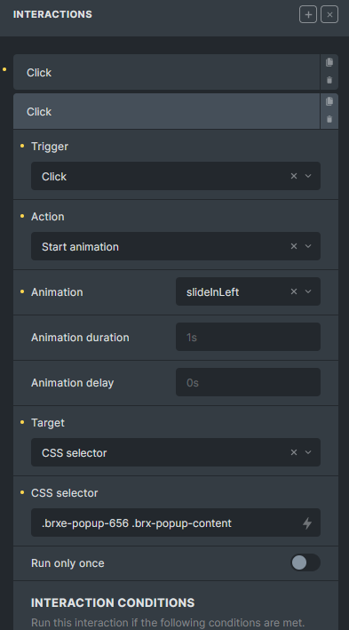 WAIT: Animation in the popup does not work - Bugs - Bricks Community Forum