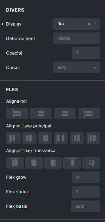Solved No Flex Direction Setting In Style Panel Bugs Bricks Community Forum 