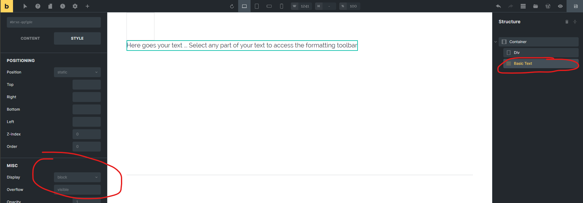 SOLVED: Element from structure panel gets hidden when setting display: none - Bugs - Bricks ...