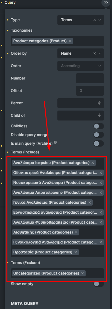 Query Loop on Product Categories not showing all selected - How To - Bricks Community Forum
