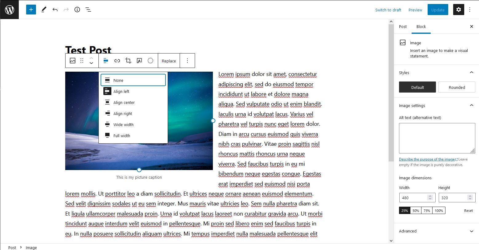 Solved Formatted Images In Post Content Of Gutenberg Editor Differ In Display In Post Content 