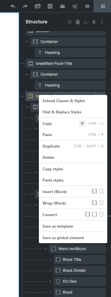 Collapse on Right Click in single structure item for all of it's nested ... Collapse on Right Click in single structure item for all of it's nested ...