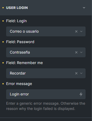 Form -> User Registration action doesn't have custom error message like User Login action ...