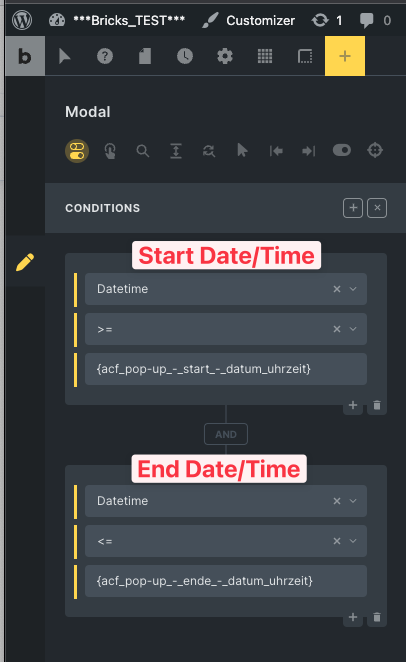 NO BUG: Dynamic content in 'date' conditions settings - Bugs - Bricks Community Forum