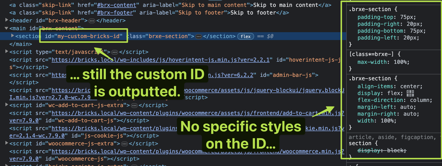 Force ID to output - Feature Requests / Improvements - Bricks Community Forum