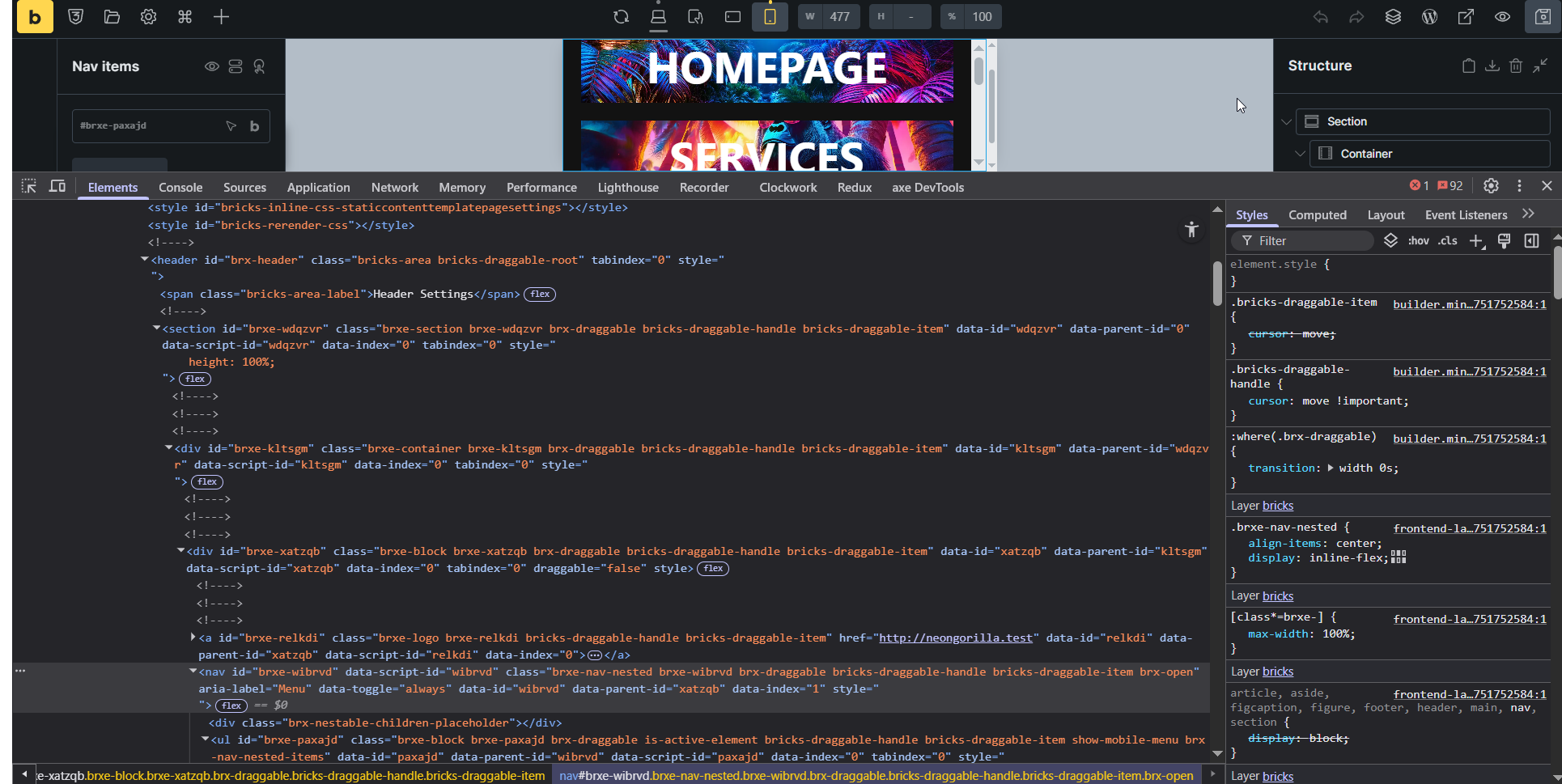 WAIT: Menu Not fully scrollable if menu items exceed screen height - Bugs - Bricks Community Forum