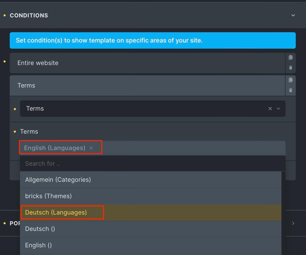 SOLVED: Template Conditions: Polylang Language - Bugs - Bricks Community Forum