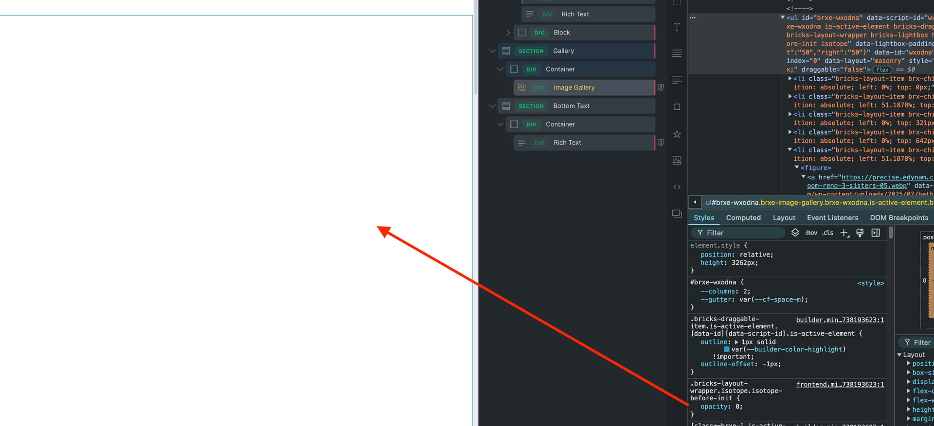 DUPLICATE: Masonry gallery rendering issues in builder - Bugs - Bricks Community Forum