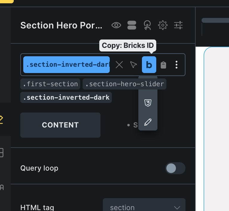 NO BUG: Classes overlay Bricks Contextual Menu - Bugs - Bricks Community Forum