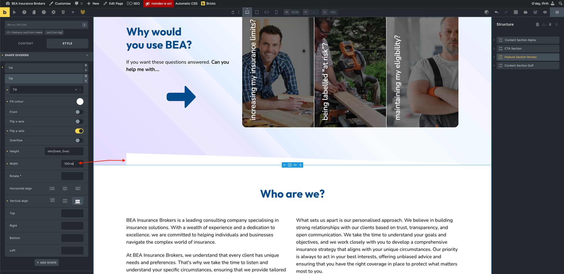 NO BUG: Shape Divider not full screen width - Bugs - Bricks Community Forum
