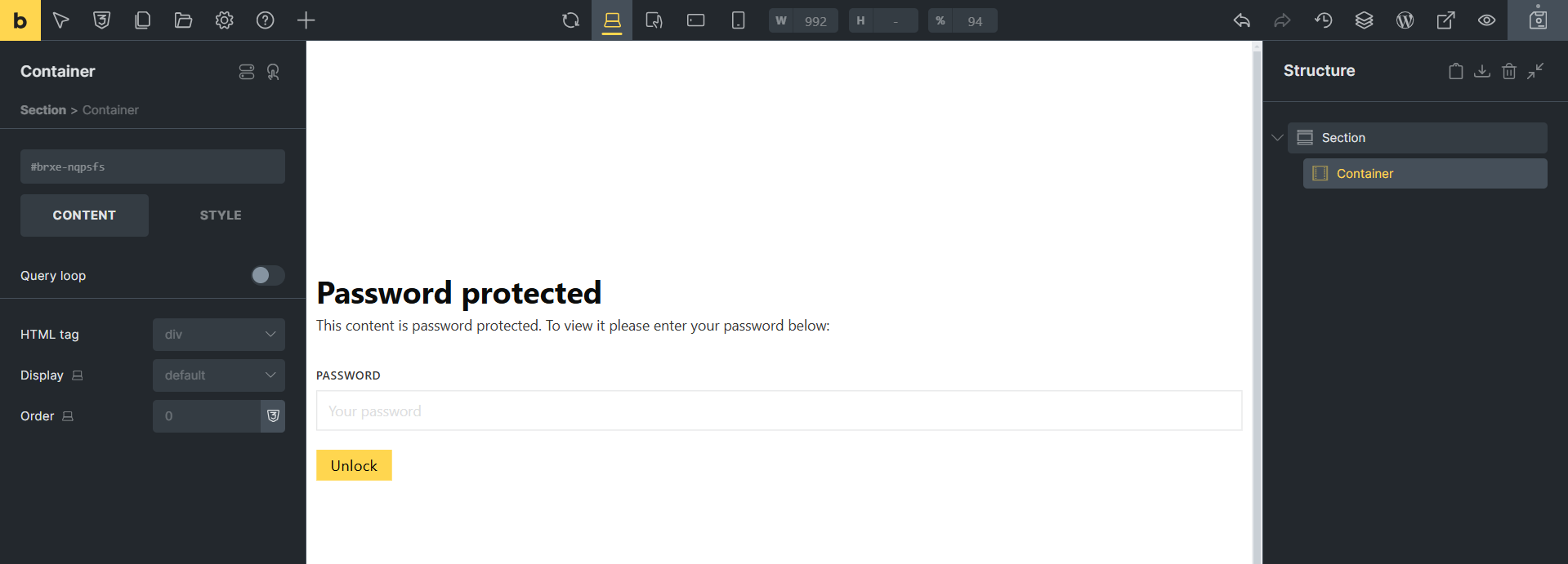 IMPLEMENTED: Password protection redundant disable header & footer settings - Feature Requests ...