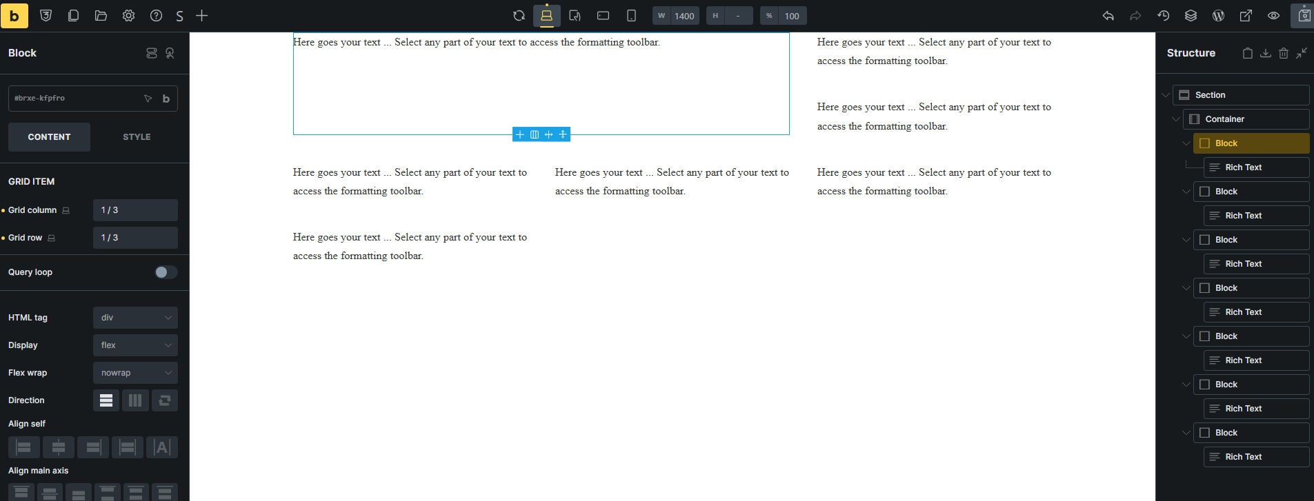 NO BUG: Grid feature not working as expected - 2.0-alpha - Bugs - Bricks Community Forum