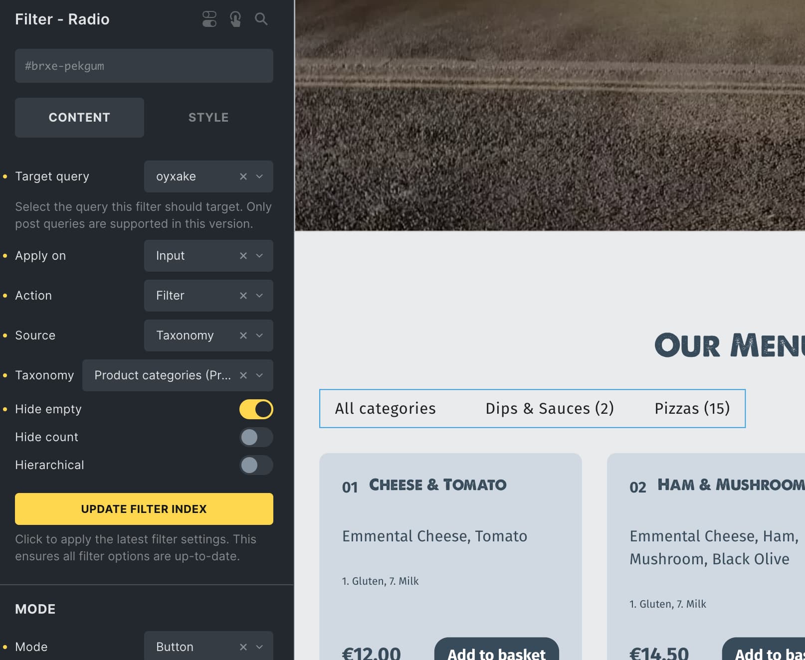 SOLVED: New Bricks Filter - Radio - Bugs - Bricks Community Forum