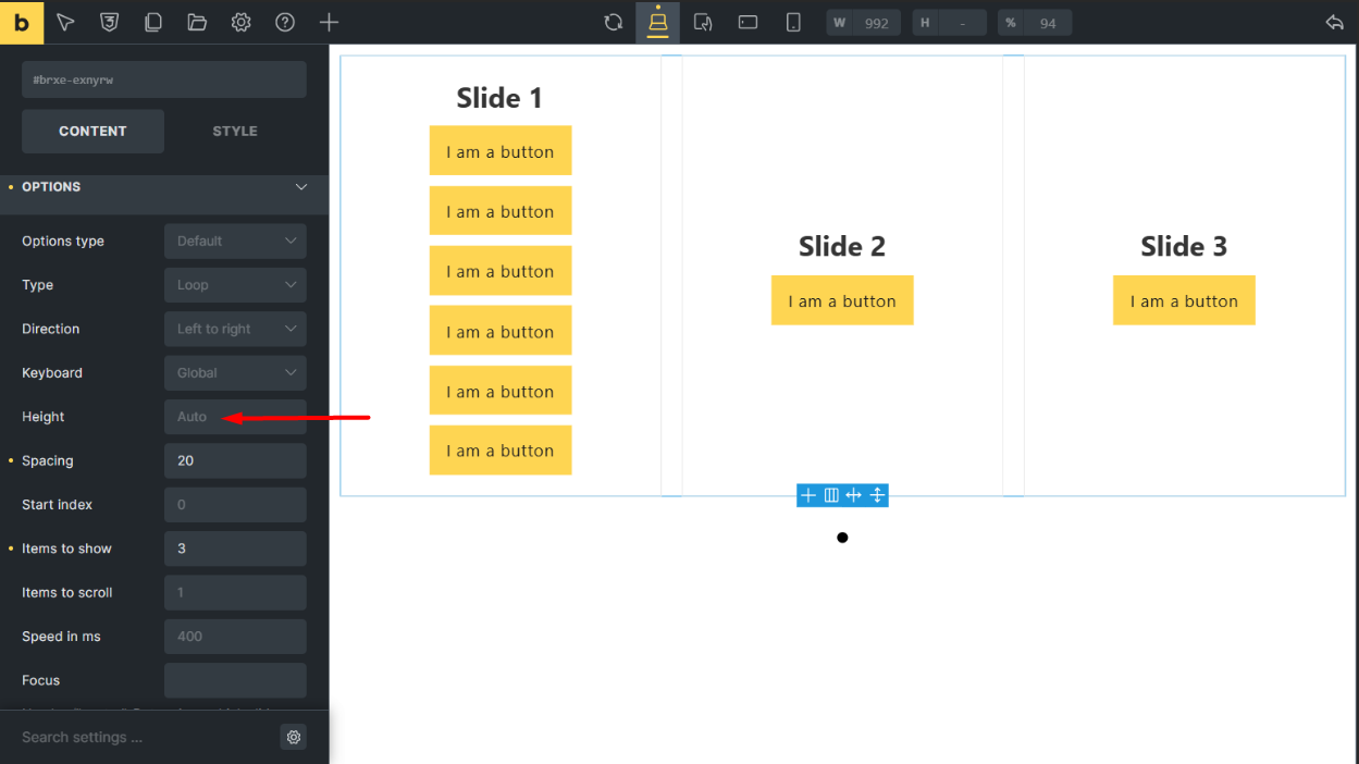 NO BUG: Height control in nestable slider settings + Suggest ...