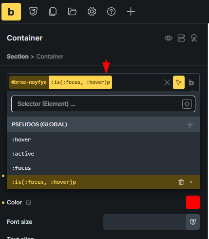 NO BUG: Pseudo-elements cannot have spaces - Bugs - Bricks Community Forum
