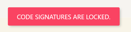WAIT: "CODE SIGNATURES ARE LOCKED" error - Bugs - Bricks Community Forum