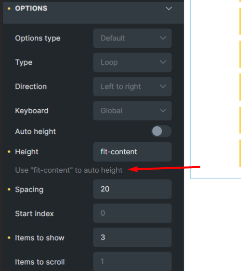 NO BUG: Height control in nestable slider settings + Suggest ...