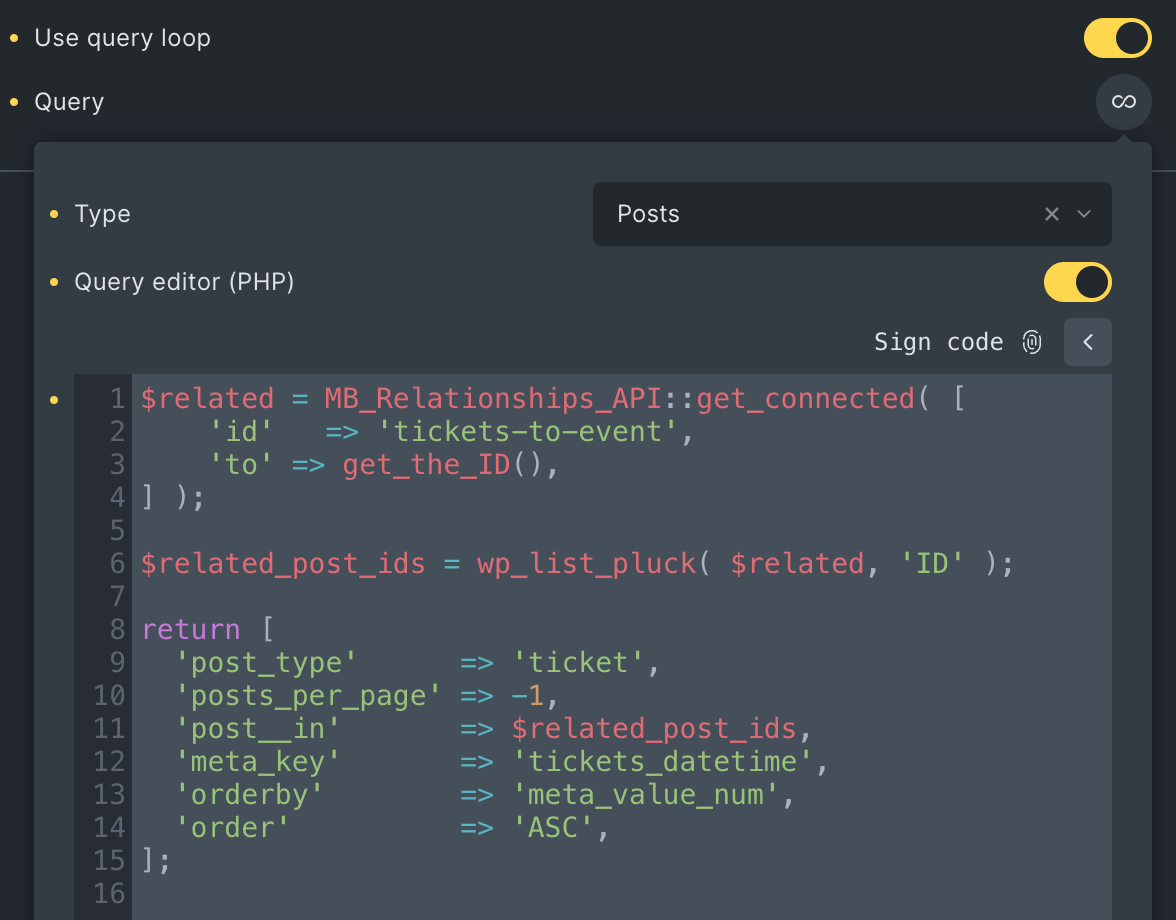 [SOLVED] How to properly use Query Loop Editor with MB Relationships ...