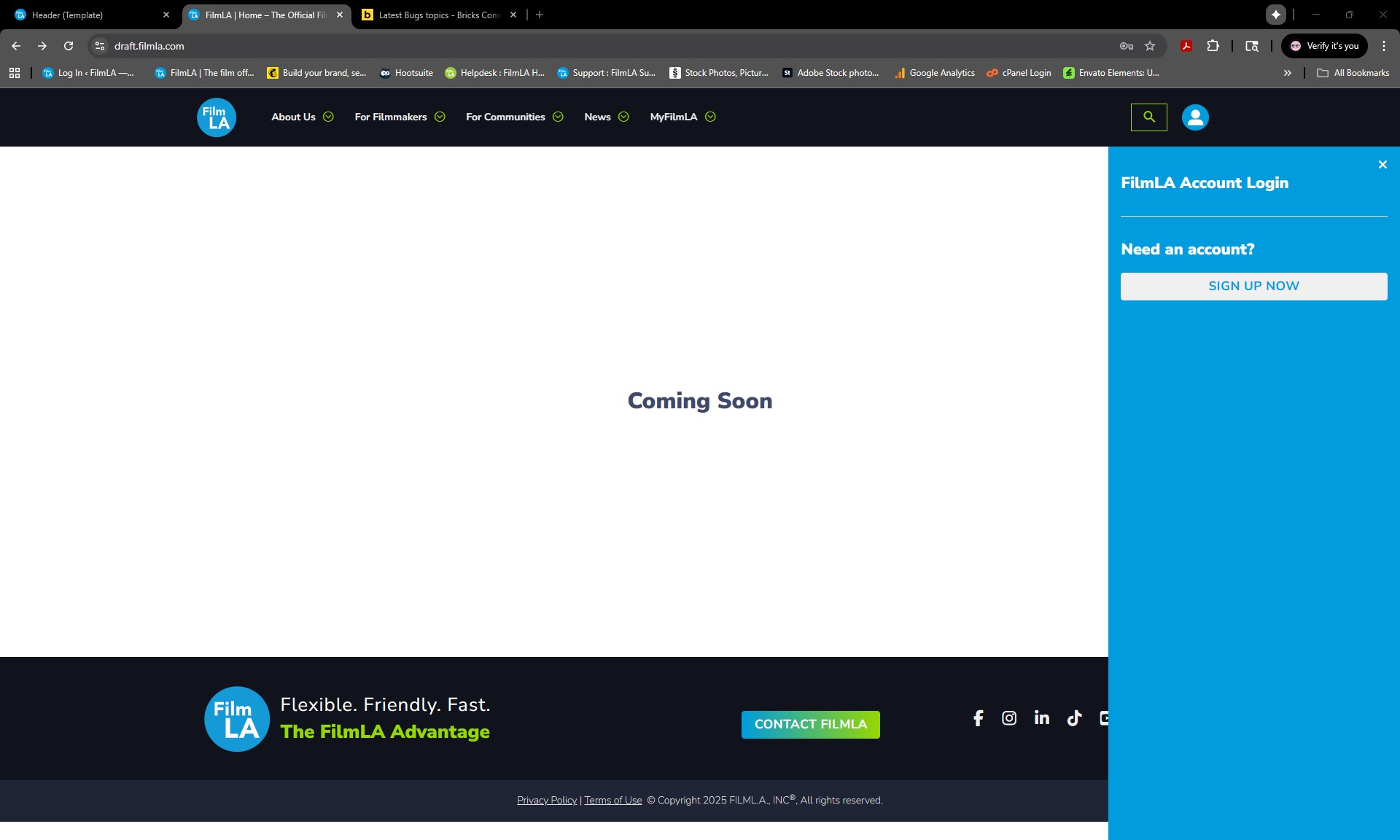 Interaction to show element upon form success only works on page reload ...