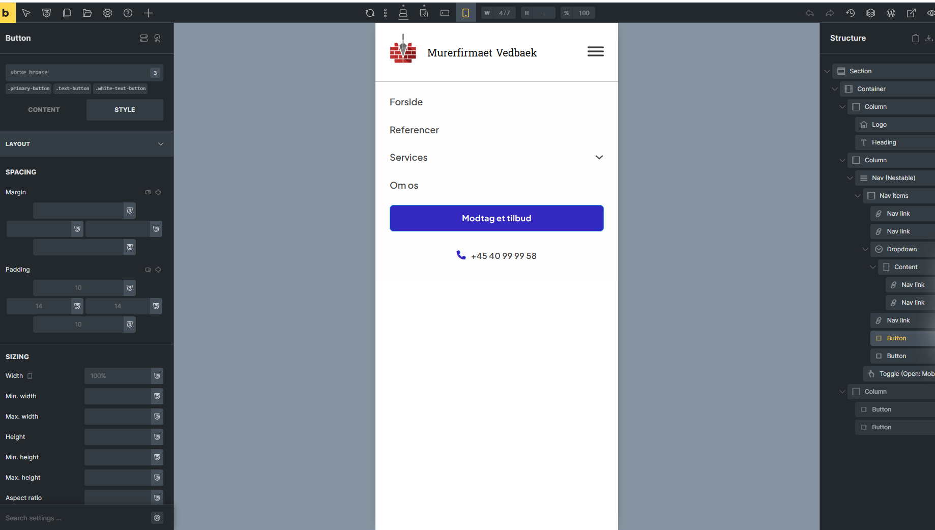 Full Width Button - How to? - How To - Bricks Community Forum