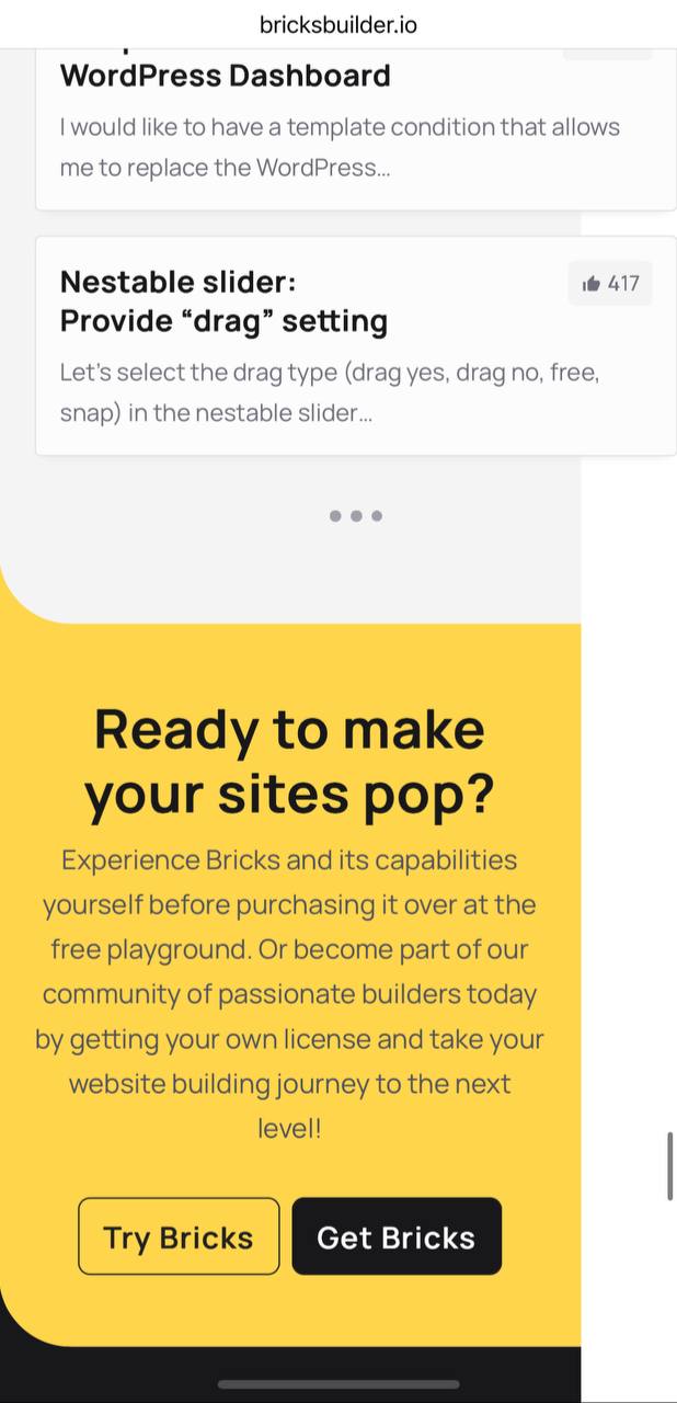 SOLVED: Official bricks website issues - Bugs - Bricks Community Forum