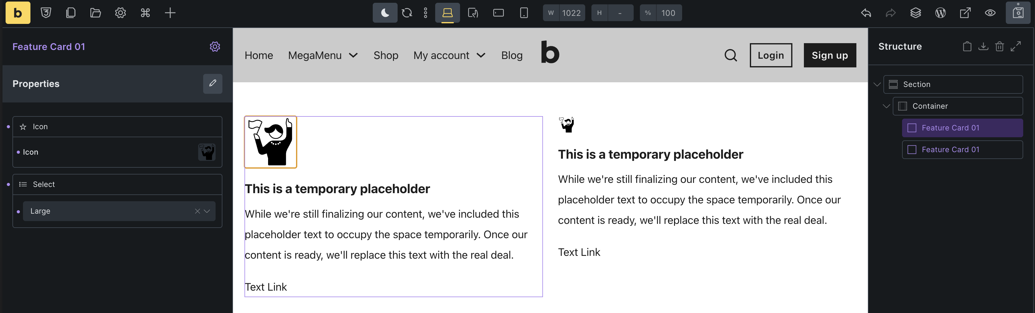 Components: How to change the icon size per instance? - How To - Bricks ...
