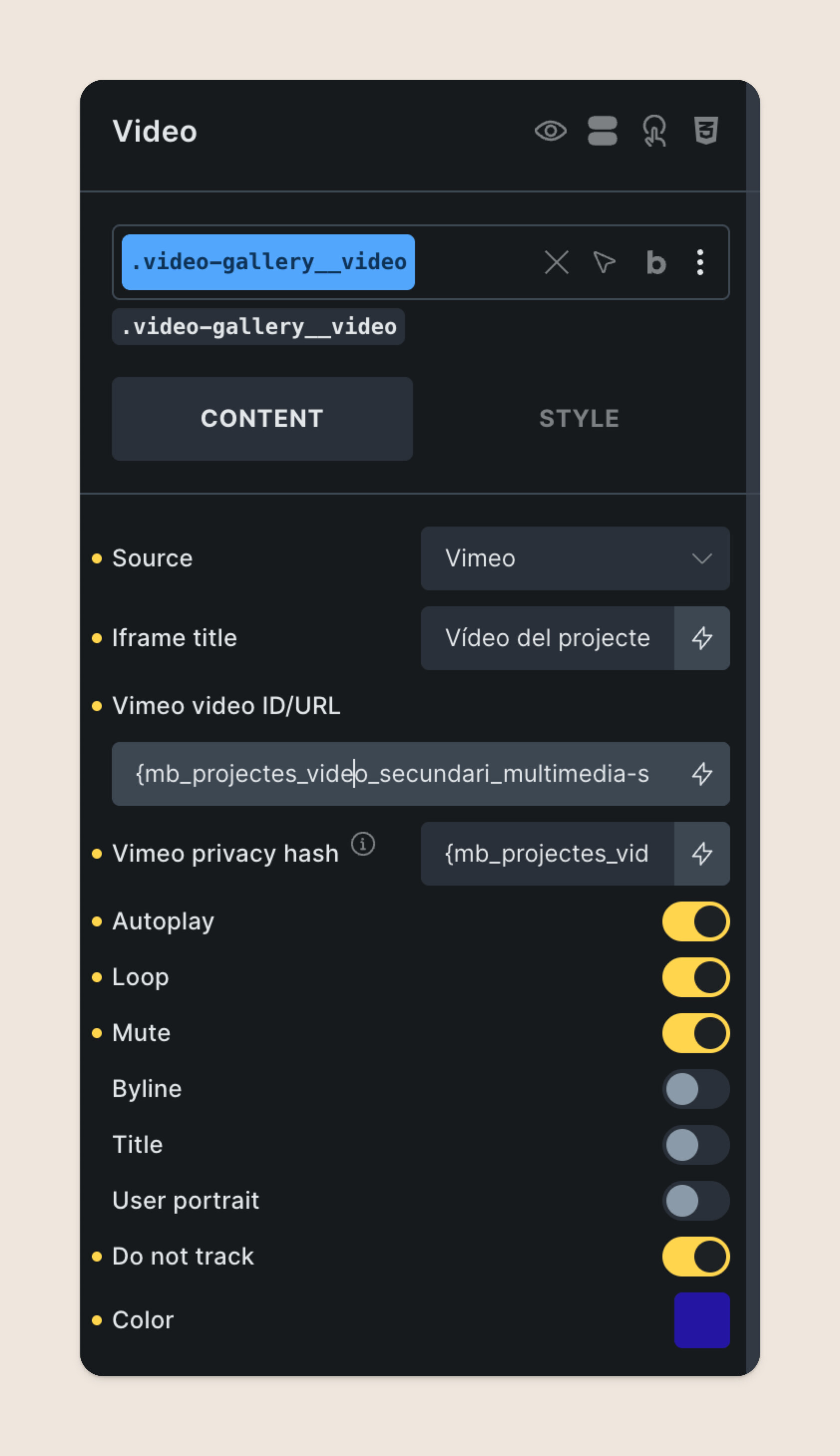 Vimeo Videos: add brackground=1 to remove player and unmute button - Feature Requests ...
