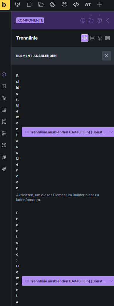 SOLVED: Hide element - CSS layout when connecting to a property - Bugs - Bricks Community Forum